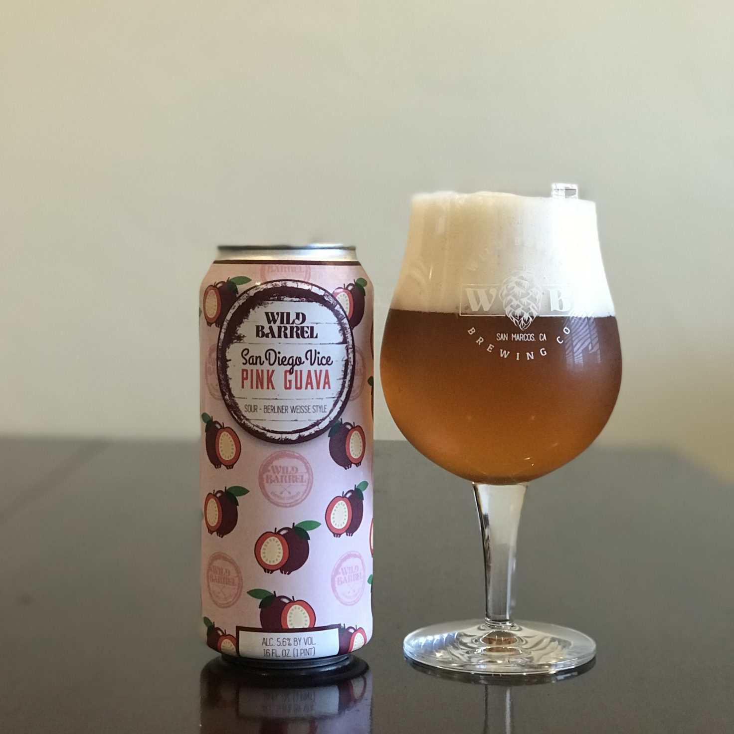 Wild Barrel Brewing San Diego Vice With Pink Guava Beer Review - BeerAlien