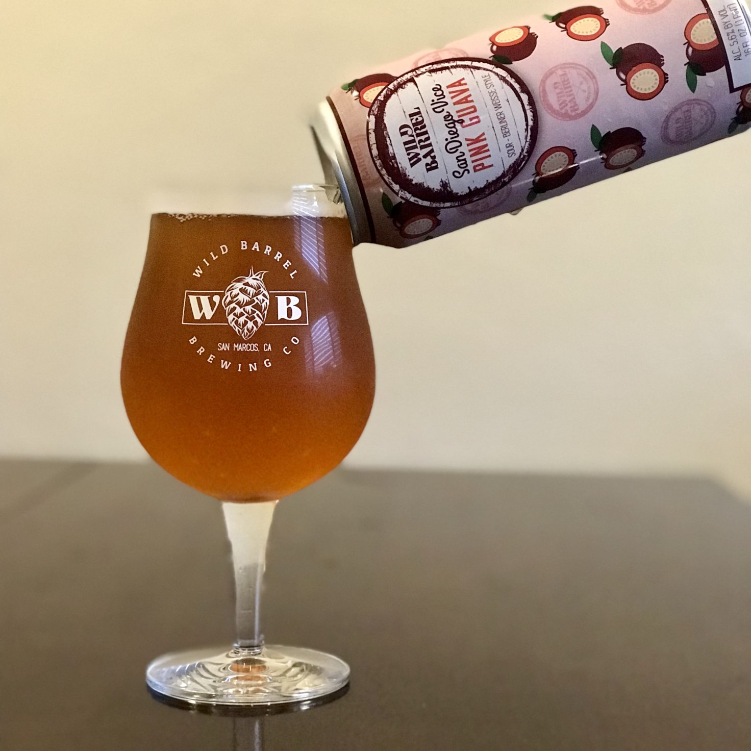 Wild Barrel Brewing San Diego Vice With Pink Guava Beer Review - BeerAlien