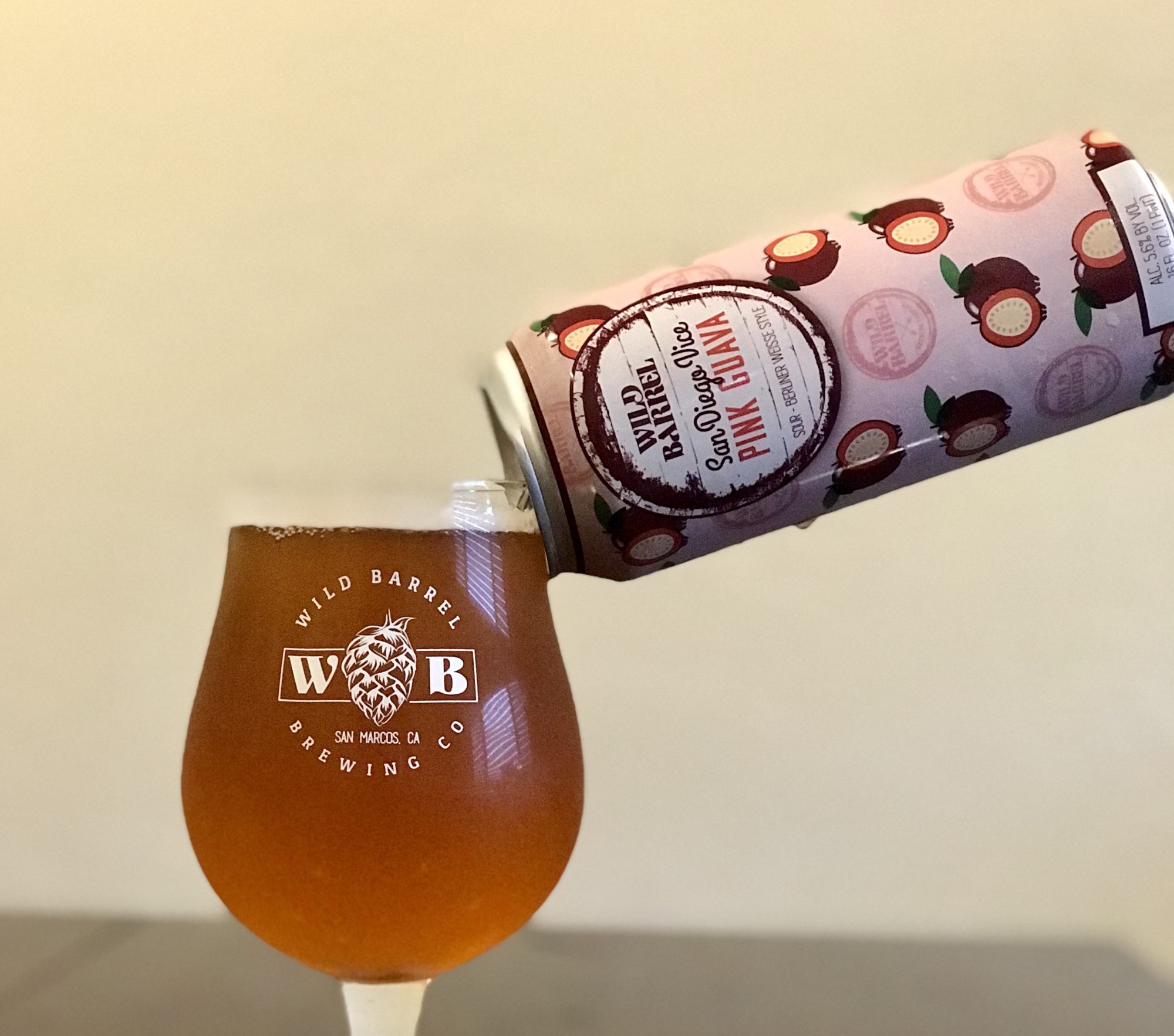 Wild Barrel Brewing San Diego Vice With Pink Guava Beer Review - BeerAlien